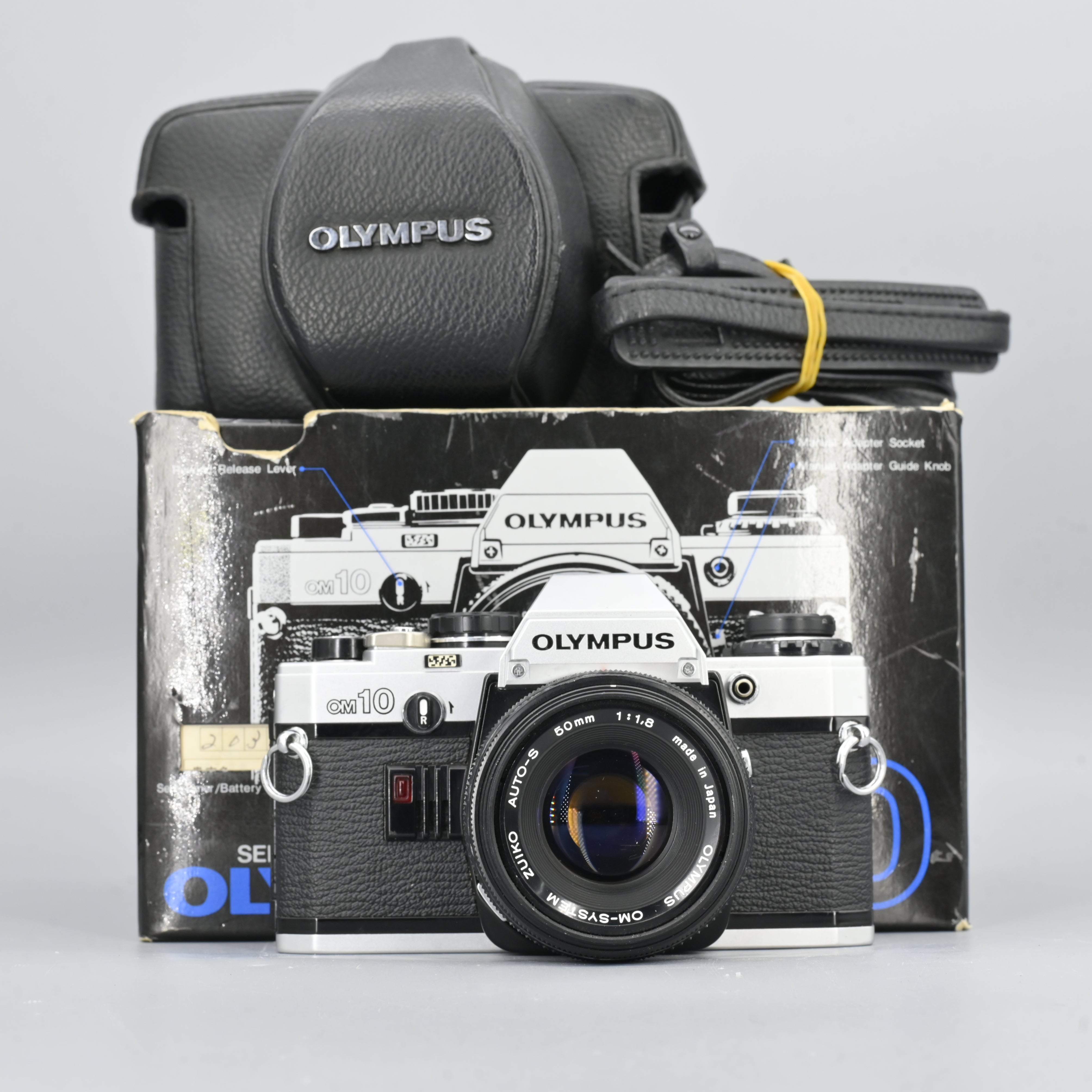 Olympus OM10 + Auto-S 50/1.8 Lens [Box Set] – SHOWA